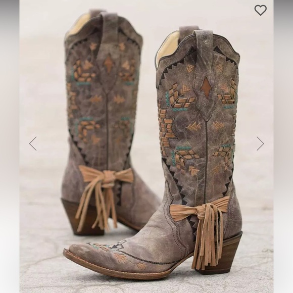 Corral | Shoes | Corral Cango Tobacco Laser Woven Cowboy Boots | Poshmark